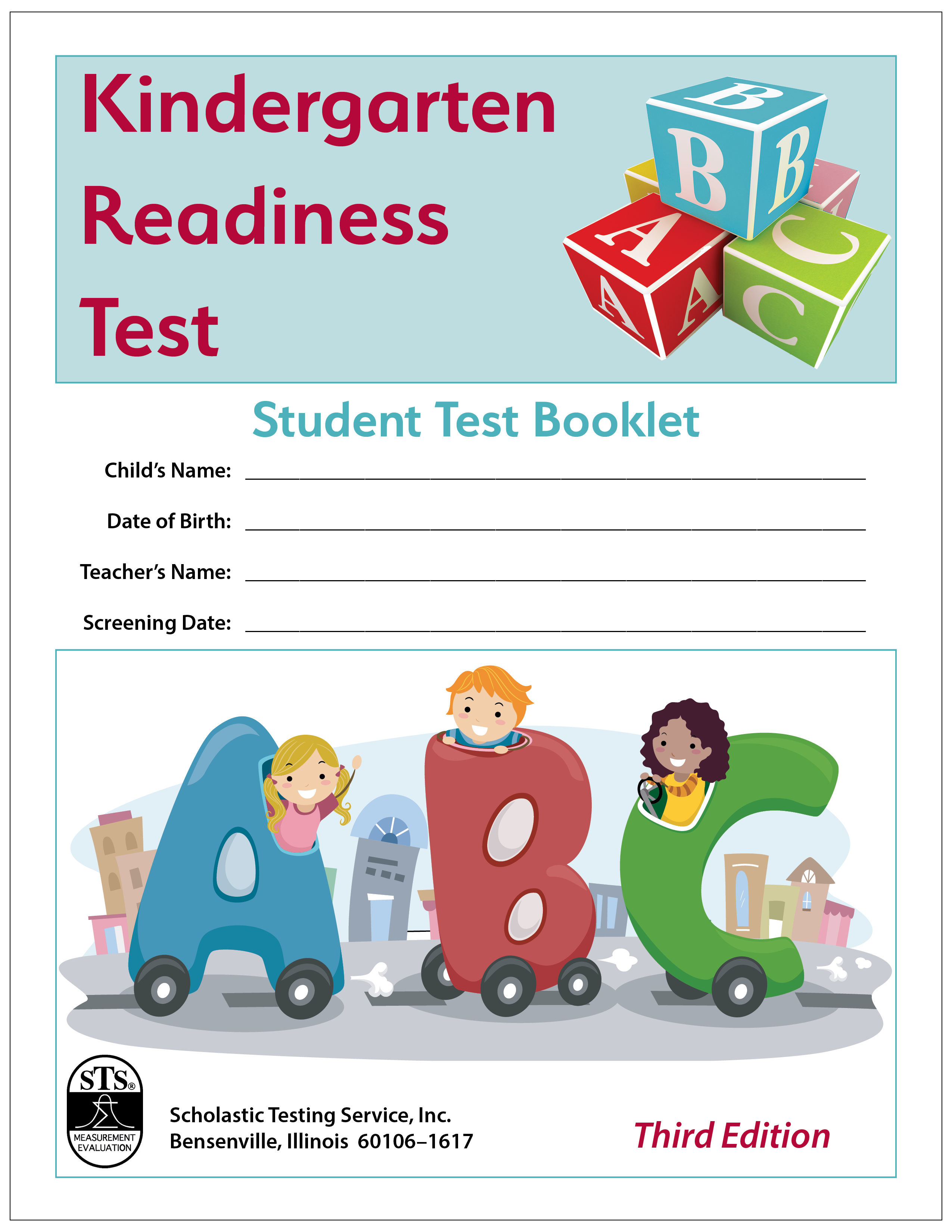 Kindergarten Readiness Test 3rd Edition-Starter Set , STS Testing